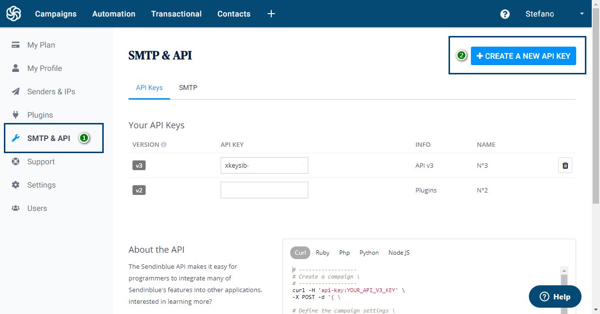 Sendinblue for The Newsletter Plugin - TNP
