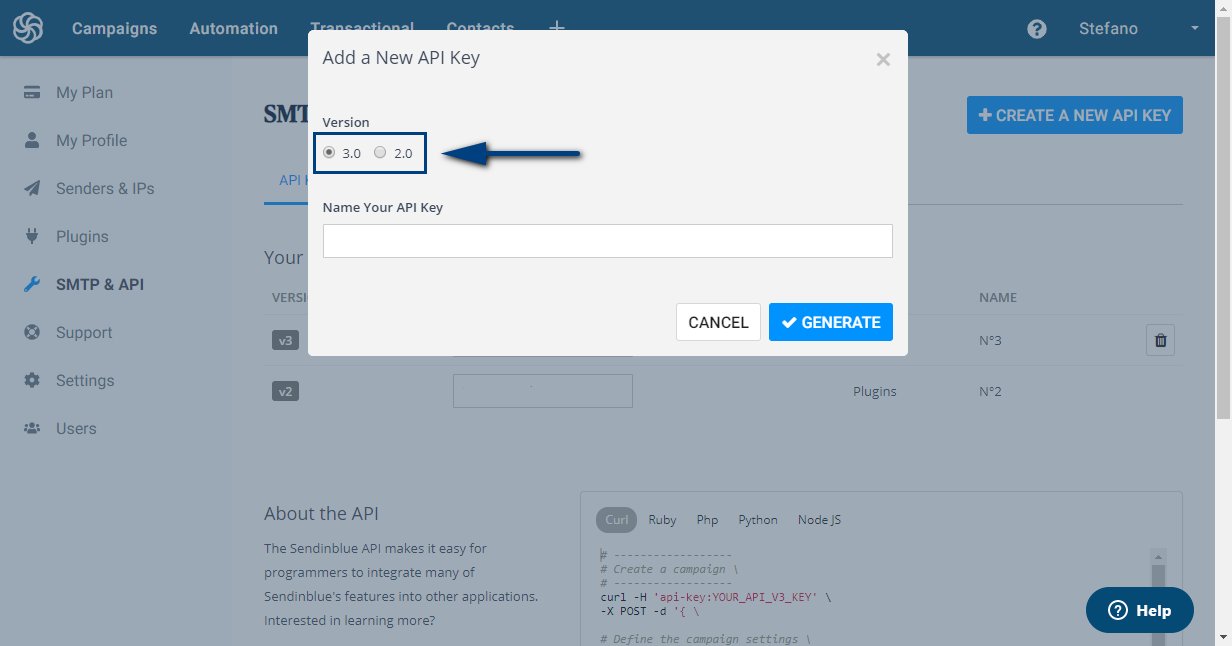Sendinblue for The Newsletter Plugin - TNP