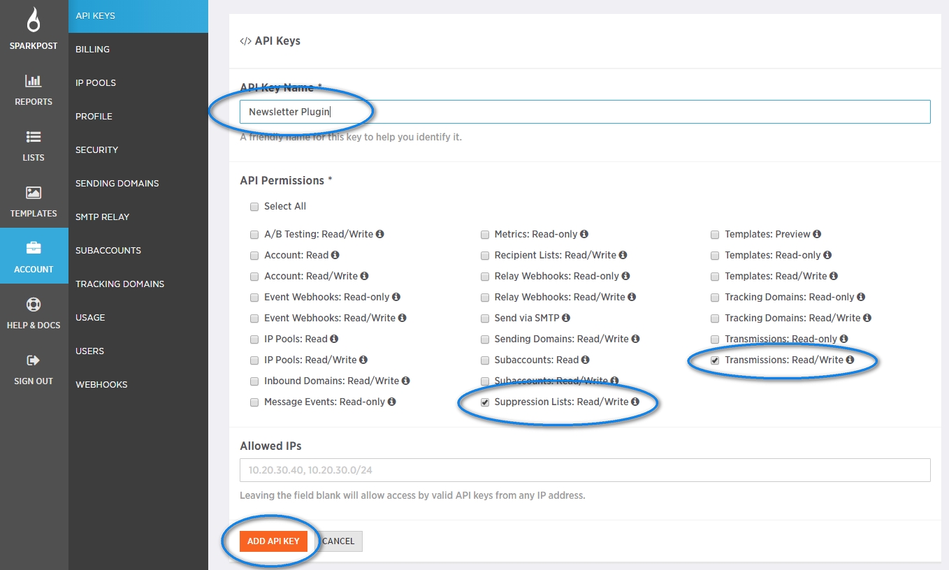 SparkPost Addon - TNP