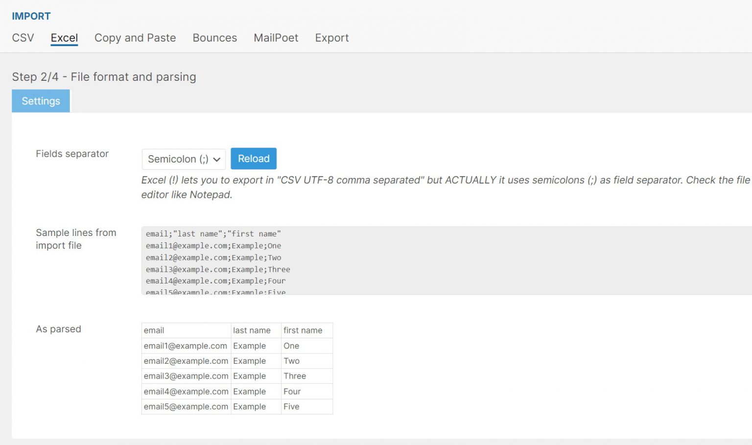 Import and Export - The Newsletter Plugin